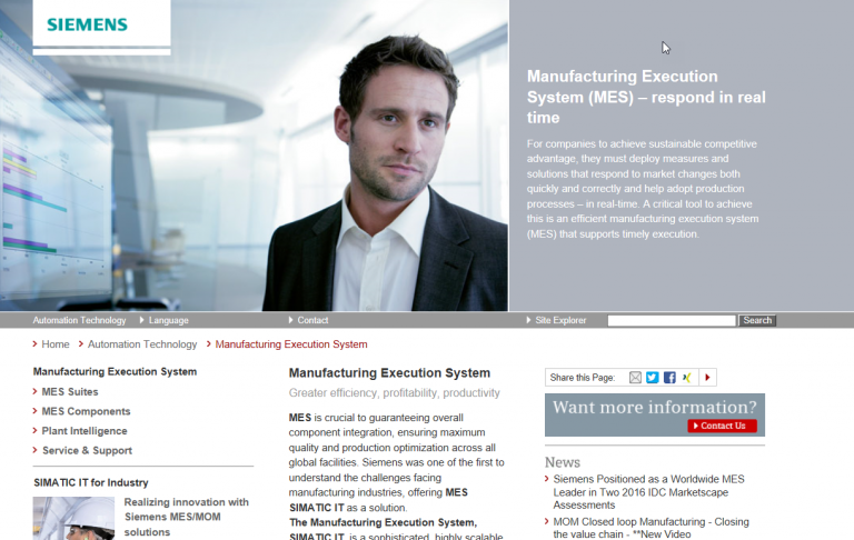 MES (Manufacturing Execution System) integráció